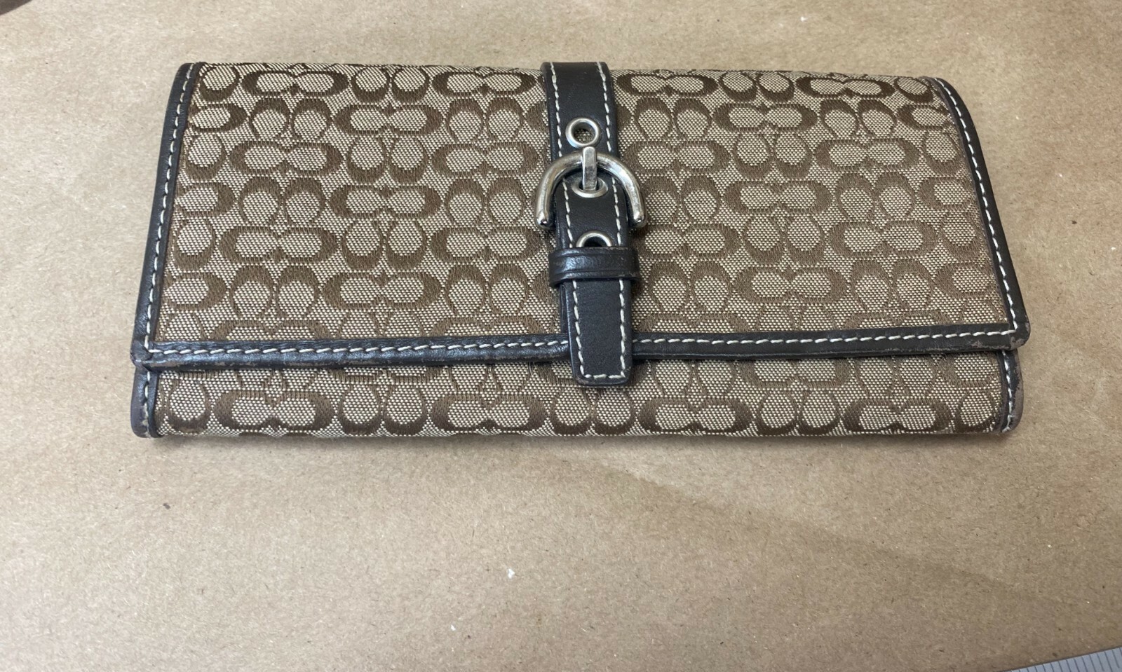 Coach Signature Wallet with miniature signature patte… - Gem