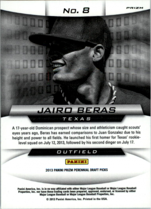 2013 Panini Prizm Perennial Draft Picks Draft Hits Prizms #8 Jairo ...