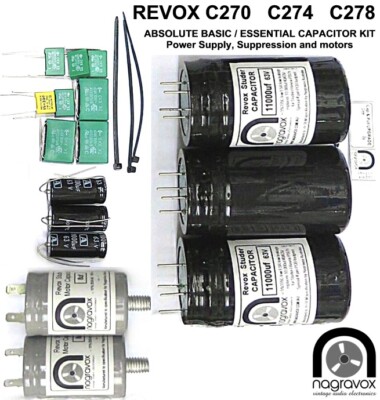 REVOX C270 C274 C278 tape recorder BASIC electronic capacitor overhaul ...