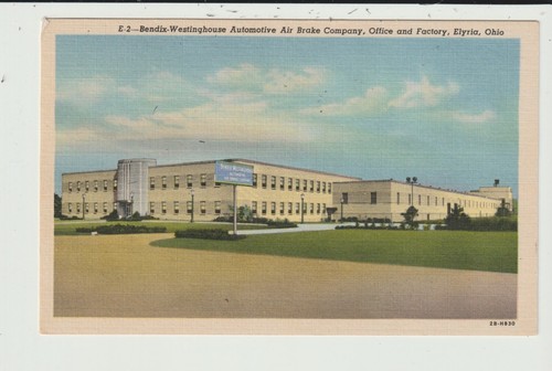 POSTCARD BENDIX-WESTINGHOUSE AUTOMOTIVE AIR BRAKE COMPANY ELYRIA OHIO ...