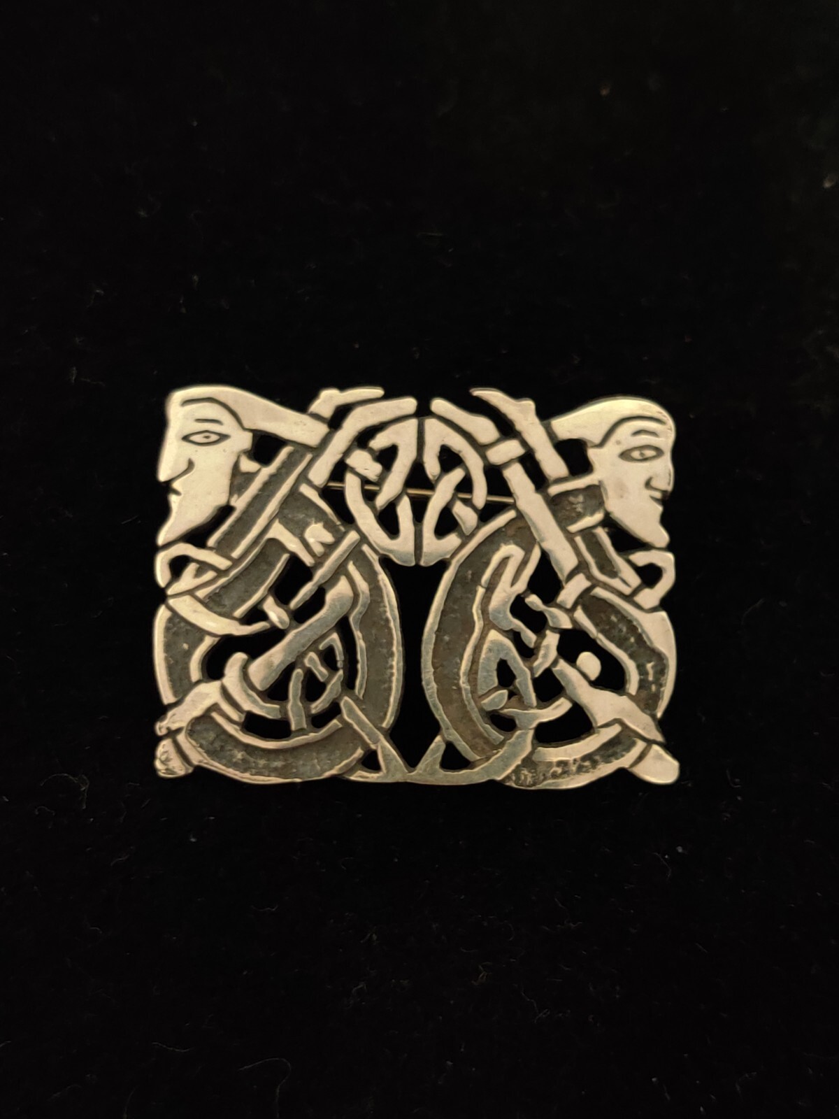 Vintage Celtic Pin Brooch Norse Gods Knot Silver Unis… - Gem