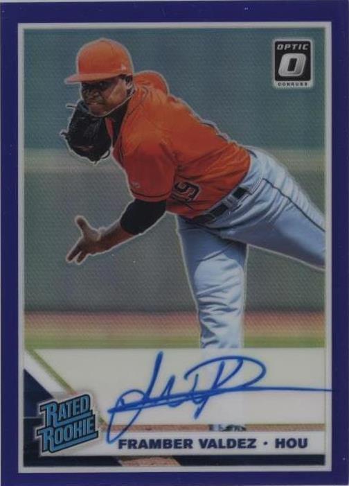 2019 Panini Donruss Optic - Rated Rookie Signatures Framber Valdez #RRS ...