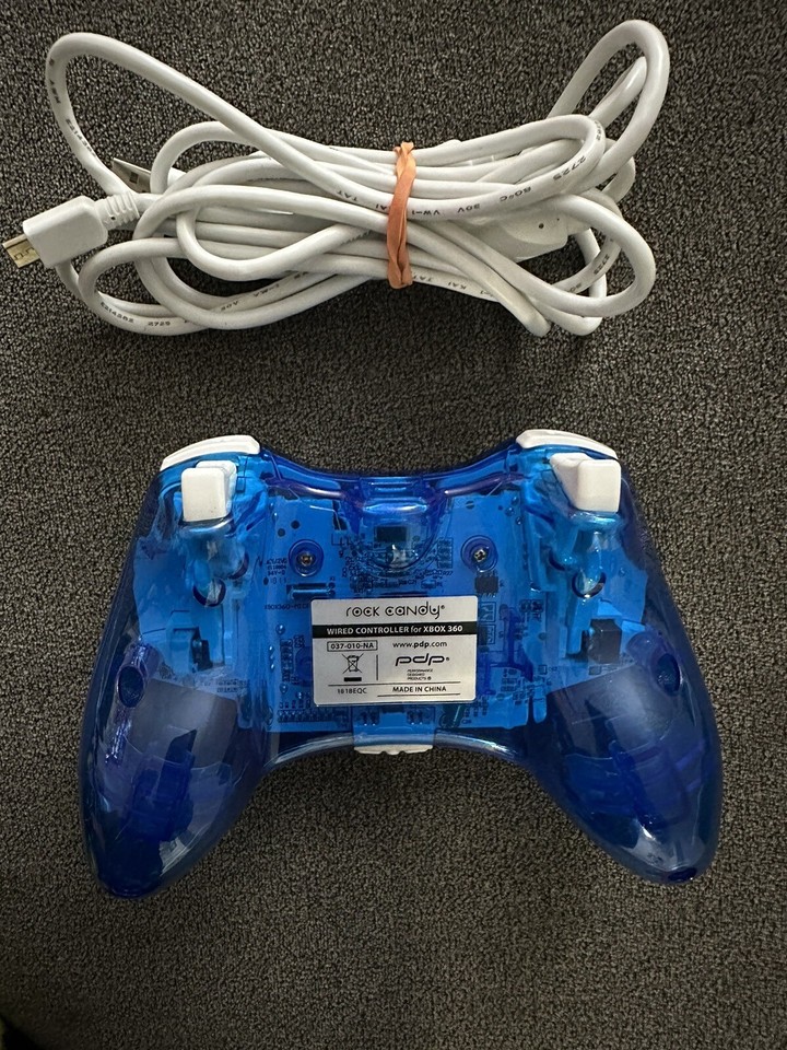 Rock Candy Wired Blue Controller Microsoft Xbox 360!Works Great! PDP ...