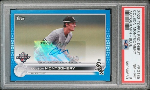 2022 Topps Pro Debut Colson Montgomery Autograph Blue/150 PSA 8 Pop 2 ...