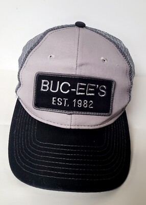 Buc-ees Store Beaver Gray Mesh SnapBack Trucker Cap Patch OSFA | eBay