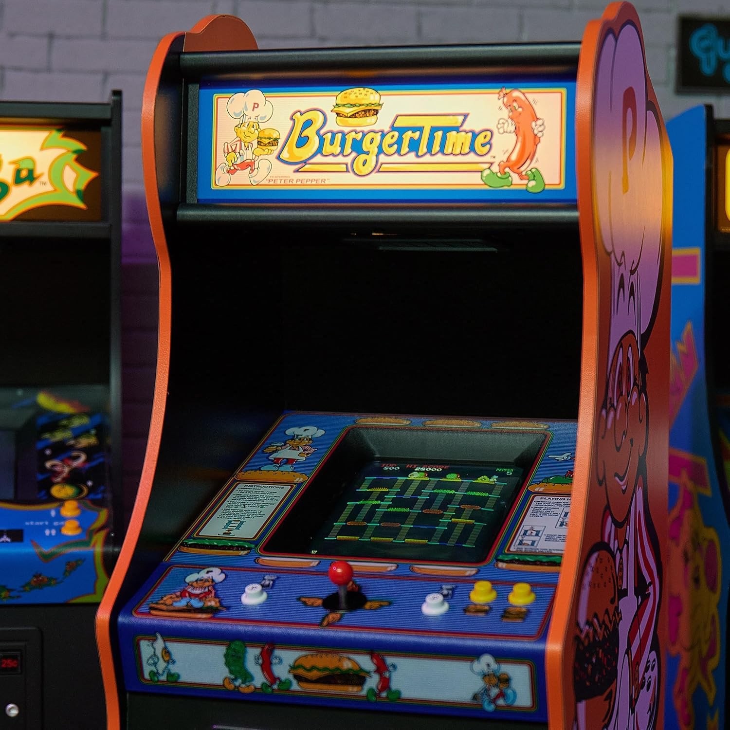 BurgerTime Collector's Edition Mini Arcade 1/4 Scale Wooden Cabinet TFT ...