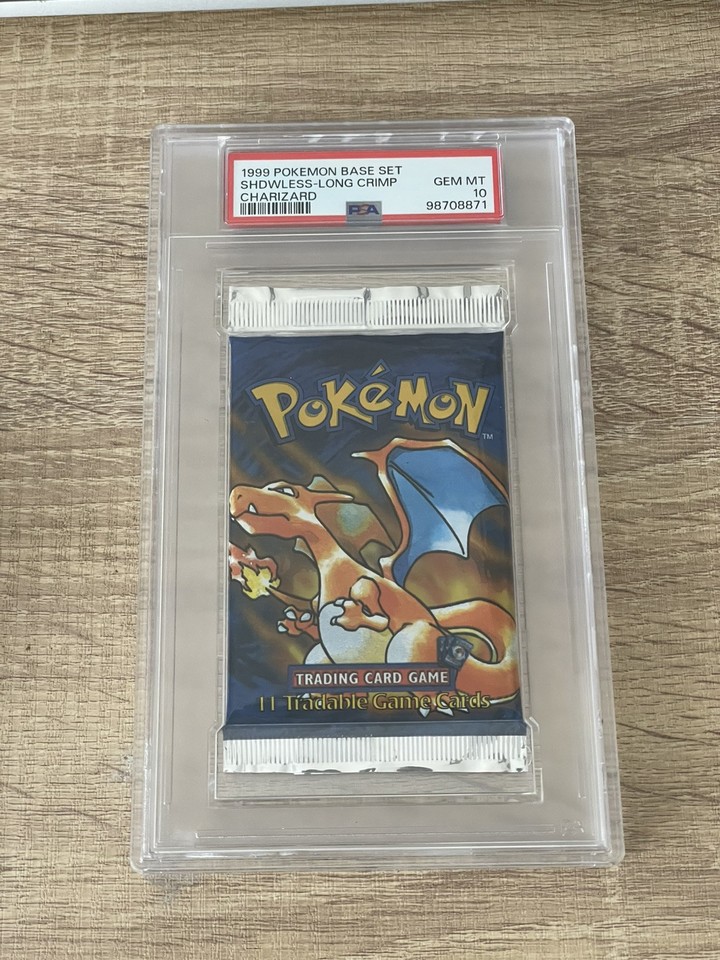 PSA10 Pokémon Shadowless Base Set Booster Pack | 1999 WOTC | Charizard ...