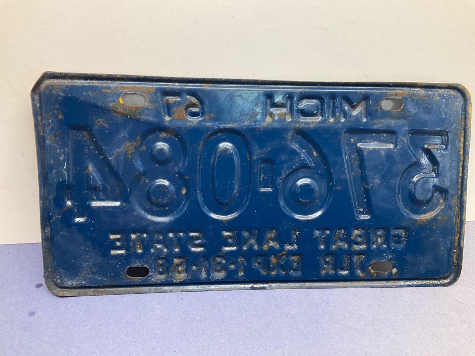 MICH 67 ( MICHIGAN) Trailer License plate TRL EXP 1-31-68 | eBay