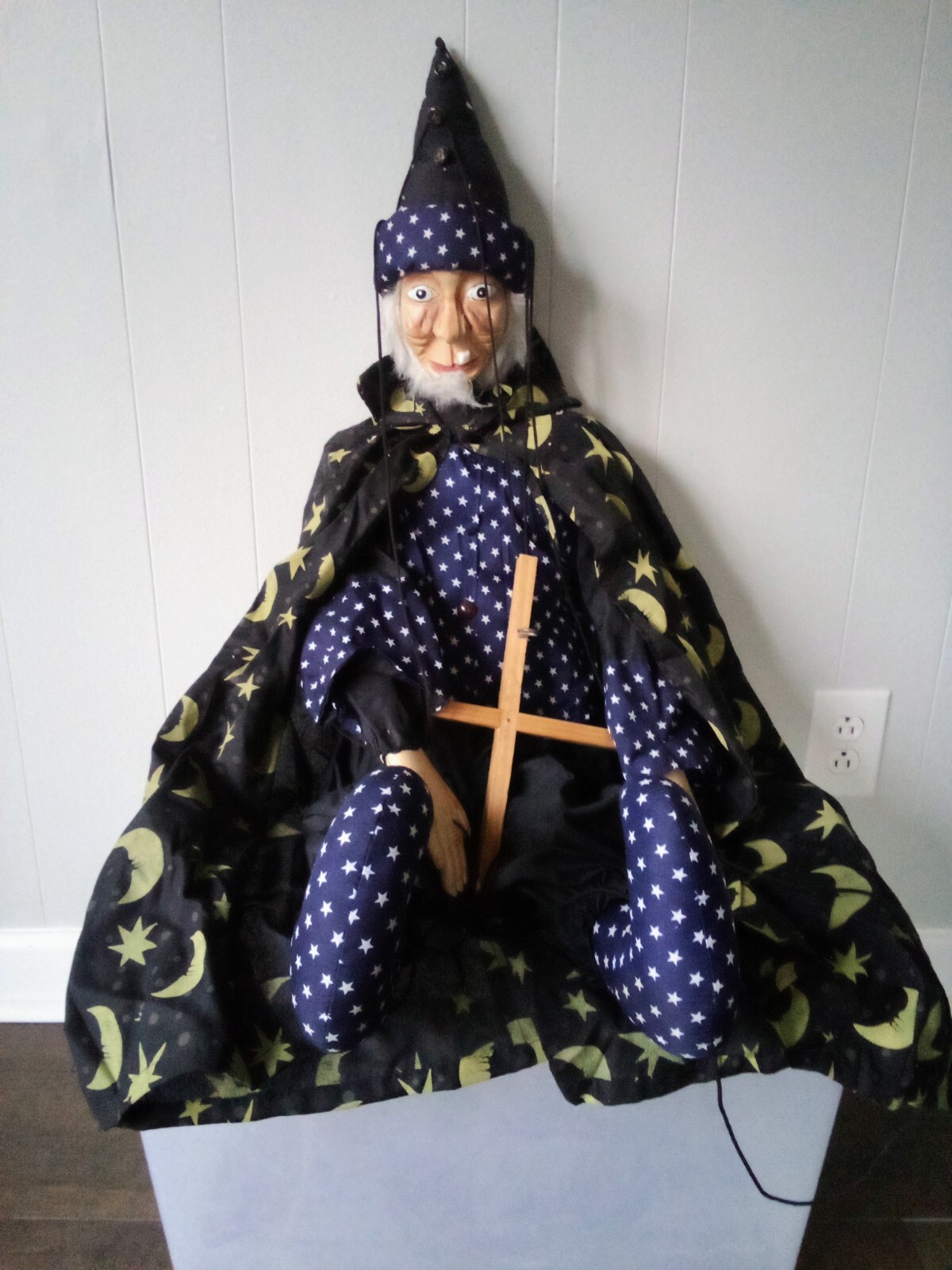 Wizard Marionette Puppet Moon Stars NOS Spencer's Gifts 36" | eBay