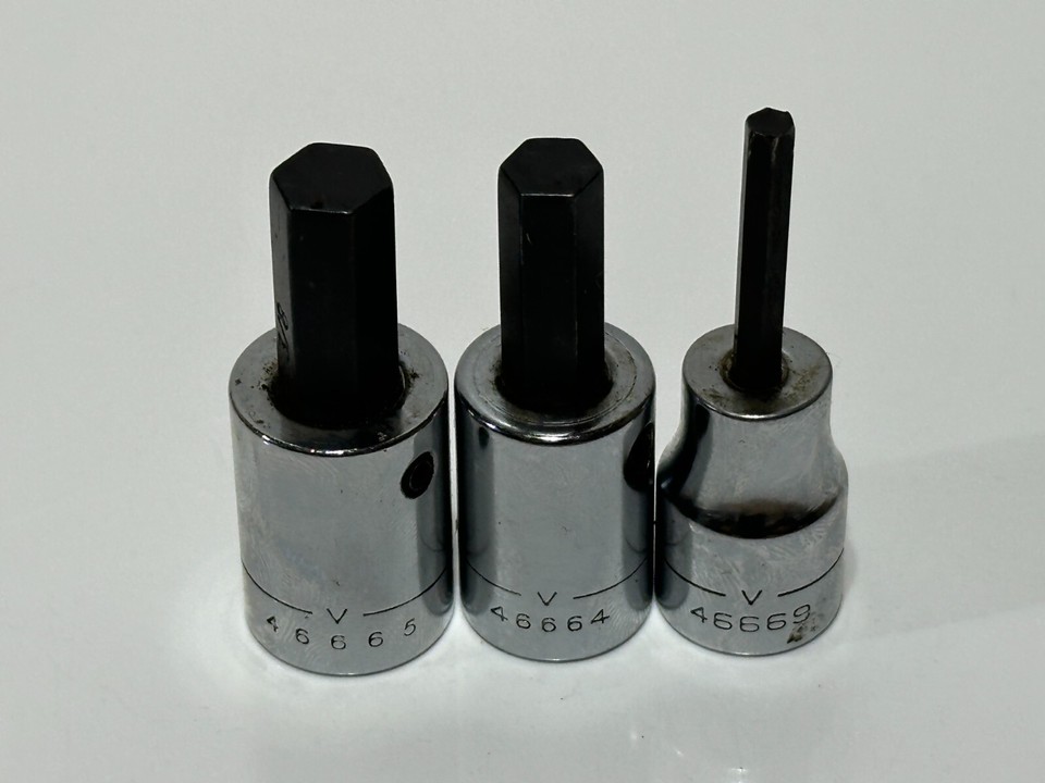 Craftsman USA V 3pc 3/8” Drive Hex Socket Driver Set Lot - 46665, 46664 ...