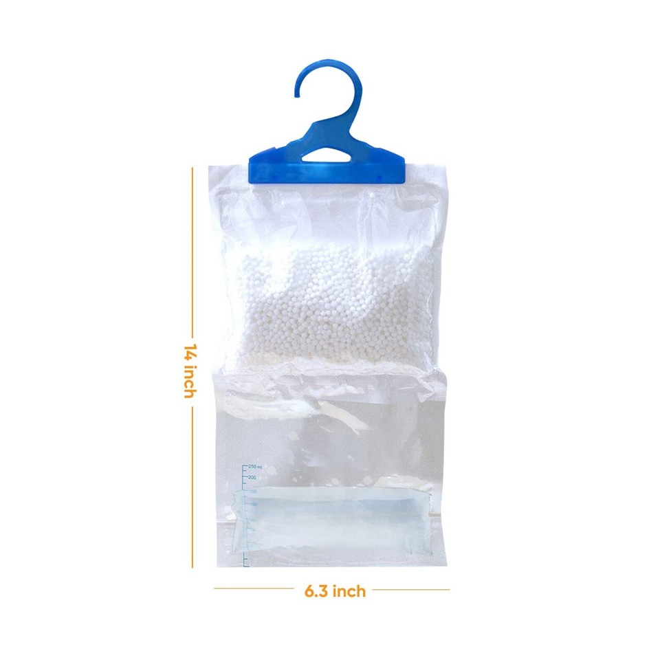 12 Hanging Wardrobe Dehumidifier Bags Damp Mould Moisture Mildew ...