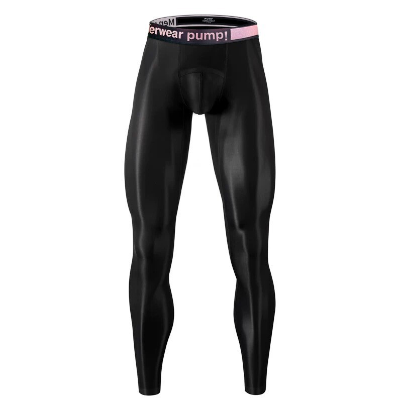 Sexy Men Transparent Underwear Ultra Thin Long Leggings 3D U Convex ...