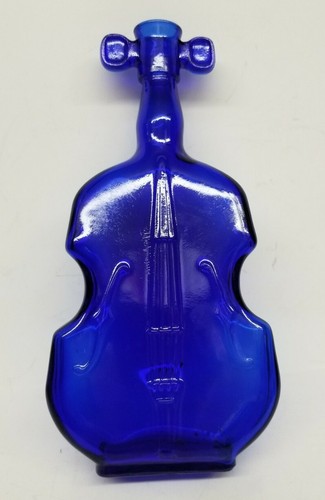 VINTAGE COBALT BLUE GLASS VIOLIN CELLO IVY STARTER VASE - #3 ...