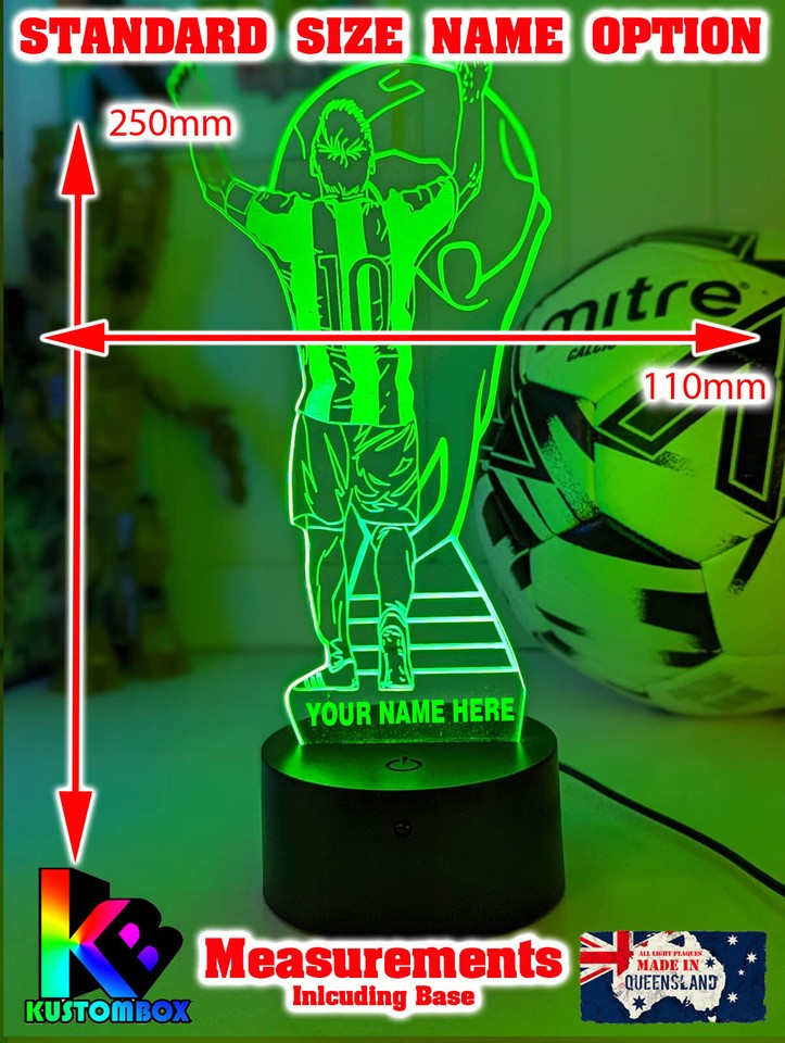 LIONEL MESSI # 10 Soccer Football 3D LED Night Light 7 Colour Changing ...