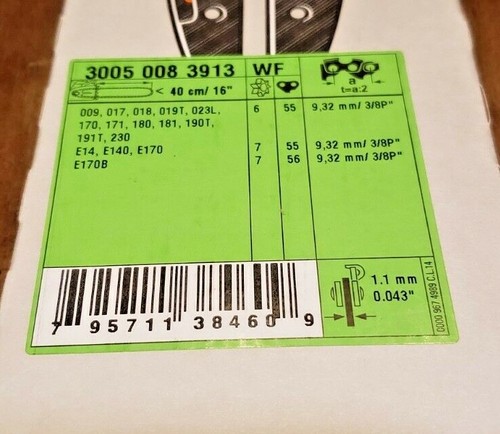 STIHL 16" Rollomatic Bar 3/8" Picco .043" 55 Link 3005-008-3913 Genuine ...