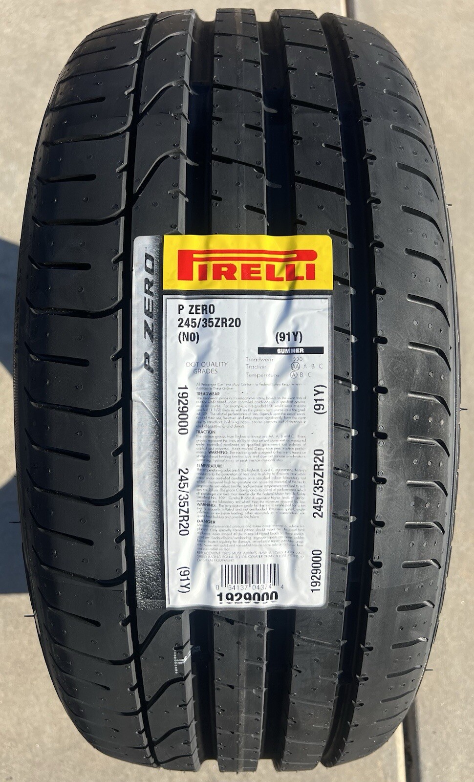 Set of TWO BRAND NEW 245/35ZR20 (91Y) Pirelli P Zero N0 NO Porsche ...