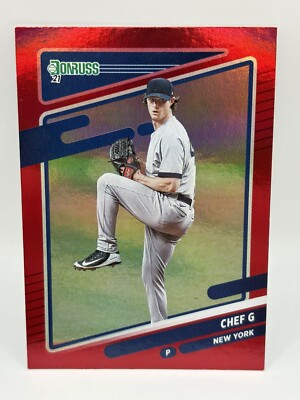 2021 Donruss Gerrit Cole #212 Chef G Red Holo Nickname Variation ...