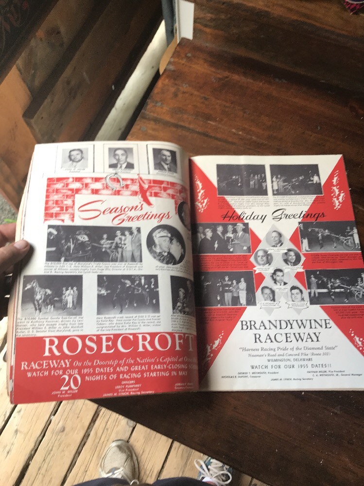 Rare Vtg 1955 Wolverine Raceway Book Brochure Ads Horse Harness Racing ...