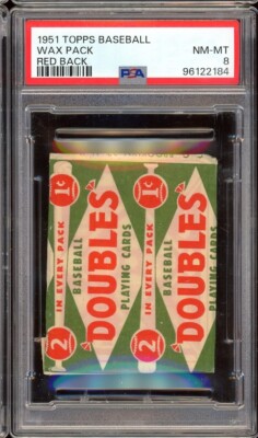 1951 Topps Baseball Red Backs Wax Pack PSA 8 *d5 | eBay