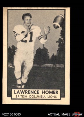1962 Topps CFL #12 Sonny Homer Lions 5 - EX | eBay