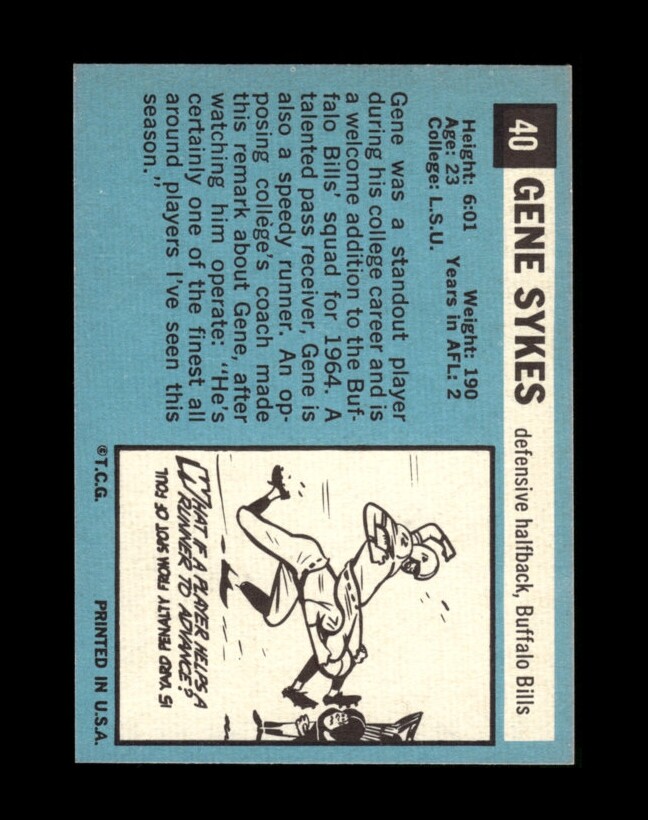1964 Topps Set-Break # 40 Gene Sykes NM-MT OR BETTER *GMCARDS* | eBay