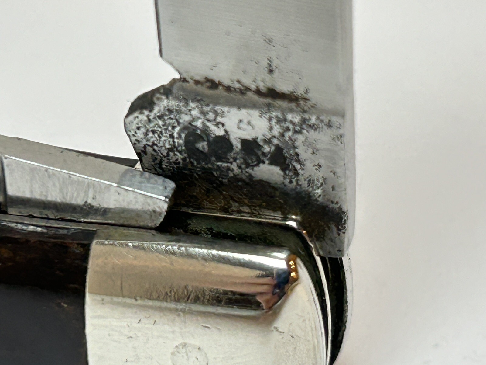 VINTAGE CASE XX PAC MAN TANG STAMP BROWN TRUE POCKET WORN KNIFE TRAPPER ...