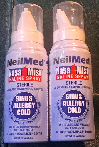 2-Pack NeilMed Nasa Mist Sinus / Allergy Saline Spray Nasal Rinse 2.5 ...