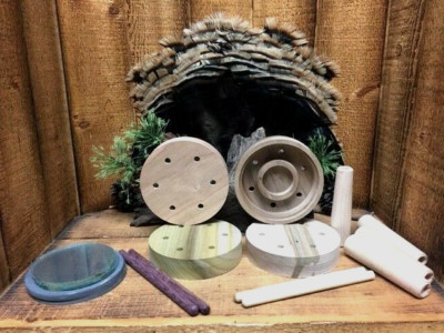 Lot of 4- unfinished Friction Turkey Call kits w/ Strikers Turkey call ...