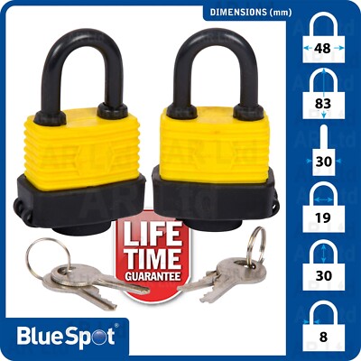 2 Padlocks Same Key weather resistant Padlocks Keyed Alike Shed Gate ...