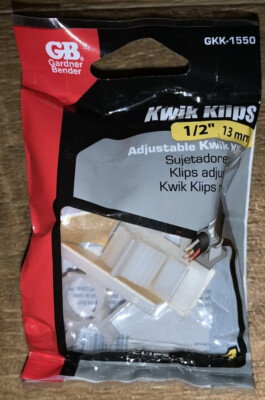 Gardner Bender 1/2 in. Plastic Kwik Clip, White (4-Pack) | eBay