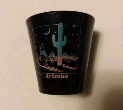 Arizona Shot Glass Night Scenery Black 2 1/4"H | eBay