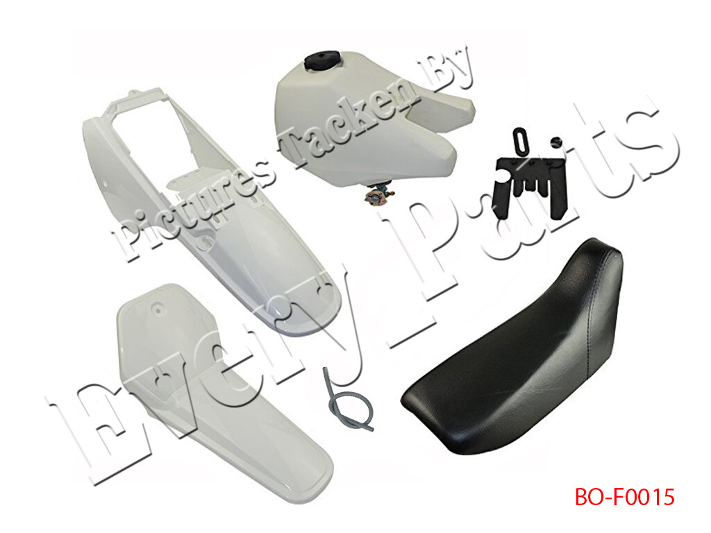 White Plastic Body Fender Seat Gas Tank Set Yamaha Peewee PW 80 PW80 ...