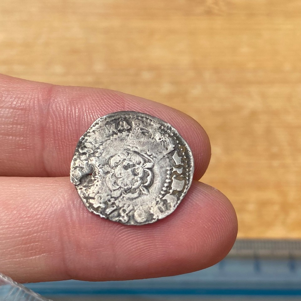 Hammered Silver Half-Groat James I MM Coronet edge damage c0.82g (ref ...