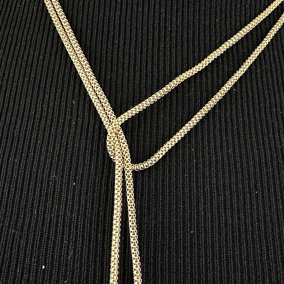 SARAH COVENTRY Sea Shell Lariat necklace - vintage 1979 gold-tone 45 ...