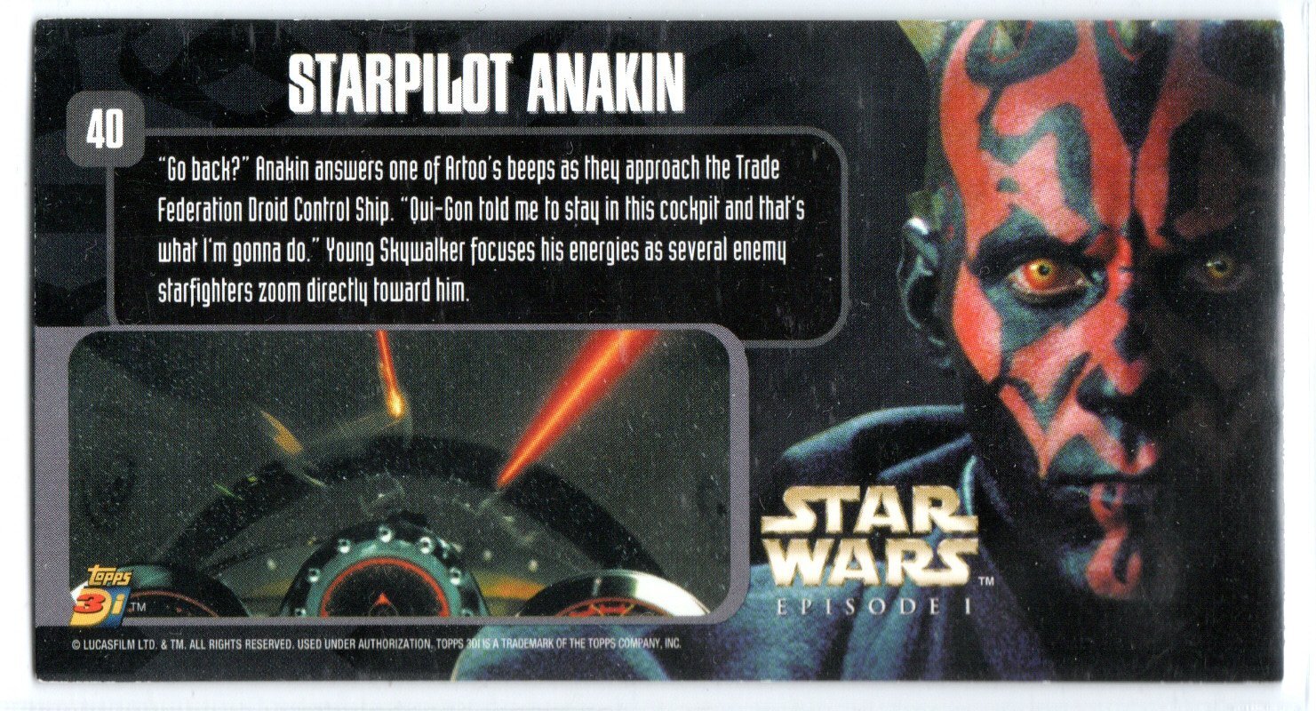 STAR WARS 2000 TOPPS EPISODE 1: THE PHANTOM MENACE 3DI WIDEVISION BASE ...