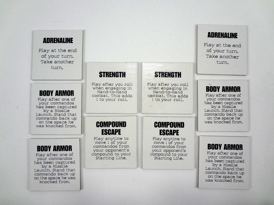 GI Joe Commando Attack Game 2002 Replacement RESOURCE CARDS Pieces ...