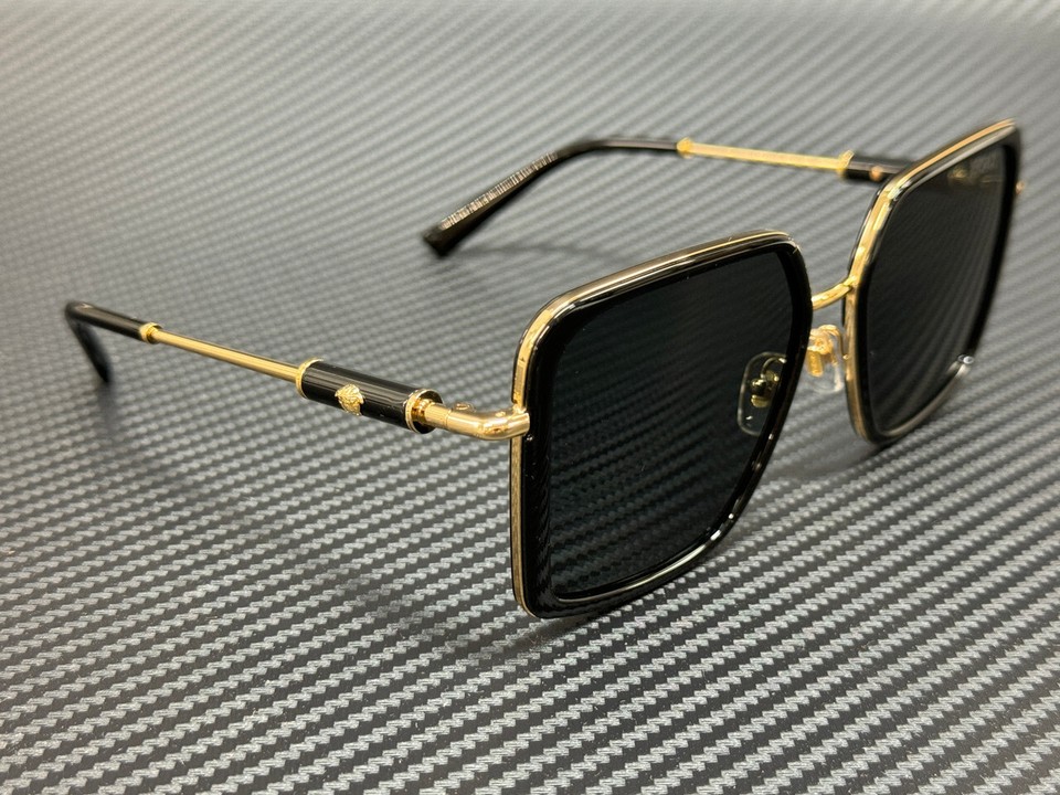 VERSACE VE2261 100287 Black Dark Grey Women's 56 mm Sunglasses | eBay