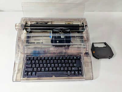 Swintec 2410 AX-150 Clear Cabinet Electronic Typewriter Tested Works ...