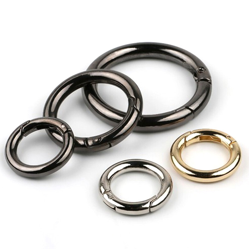 O Ring Metal Spring Gate Openable Keyring Bag Belt Strap Buckle Snap ...