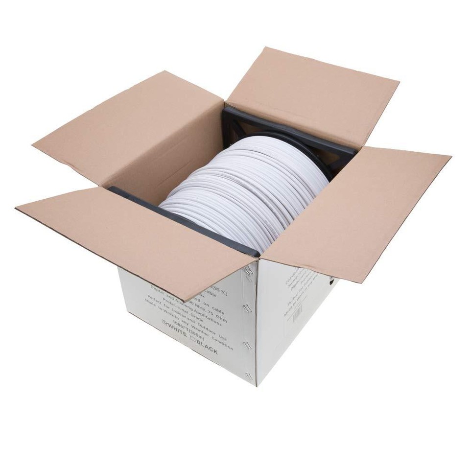 RG59 18/2 Cable Siamese 1000ft 500ft 250ft Security Camera CCTV Bulk ...