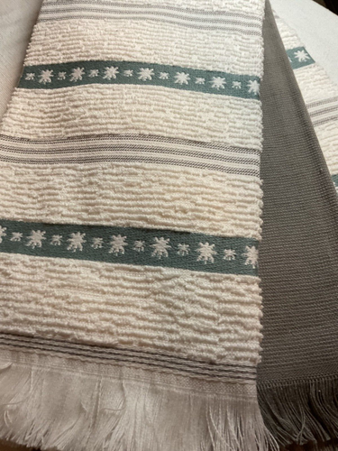 BIANCA KITCHEN TEA TOWELS (3) GREEN GRAY MADE IN PORTUGAL 100% COTTON ...