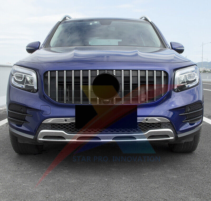 2PCS Glossy Black Front Bumper Grille Covers Refit For Mercedes X247 ...