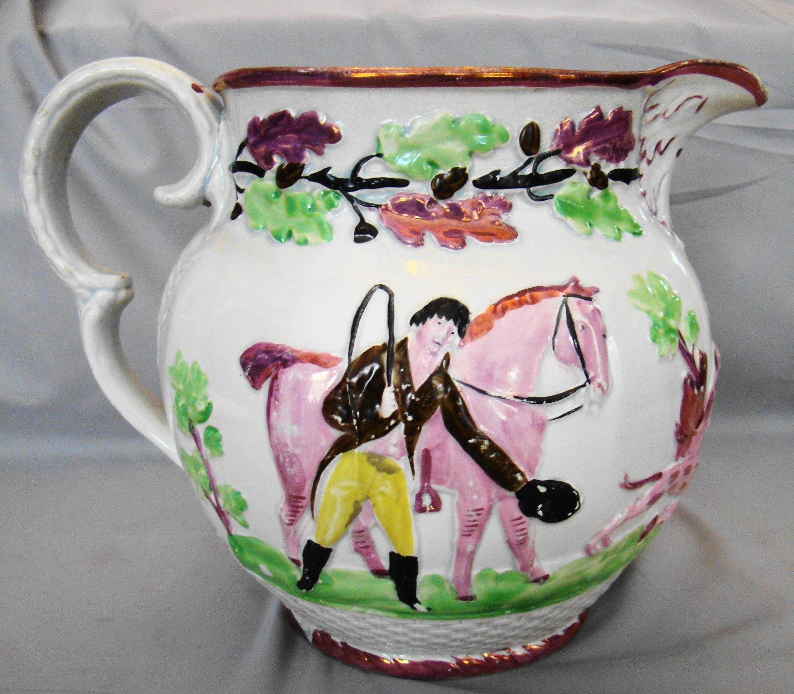 Staffordshire Lustreware Pink Lustre Pearlware Hunt Jug Pitcher c1800 ...