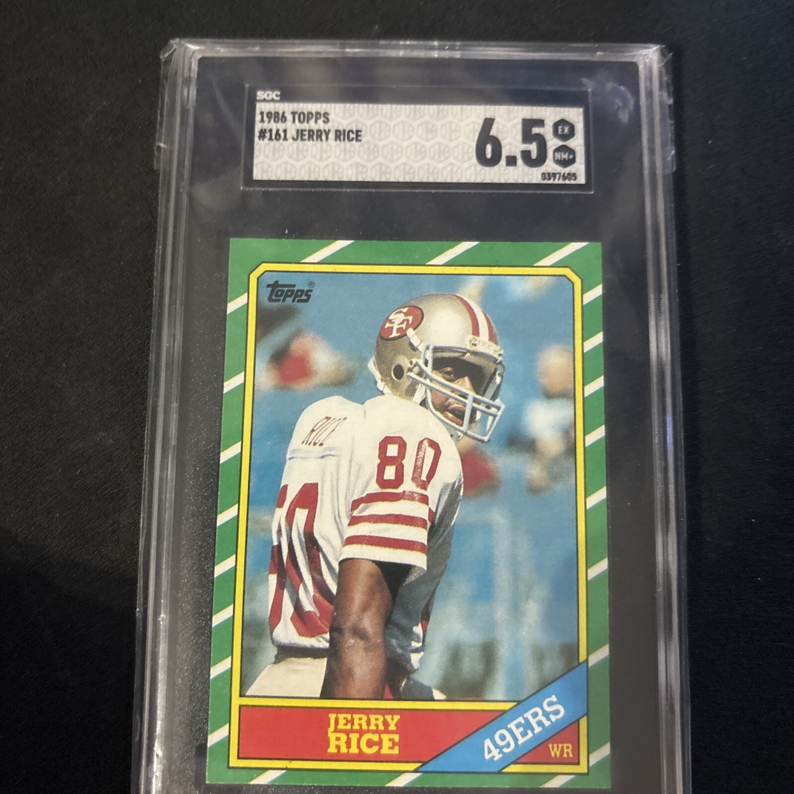 1986 Topps #161 Jerry Rice Rookie SGC 6.5 Iconic Card 🔥🏈 HOF 🏈🔥 | eBay