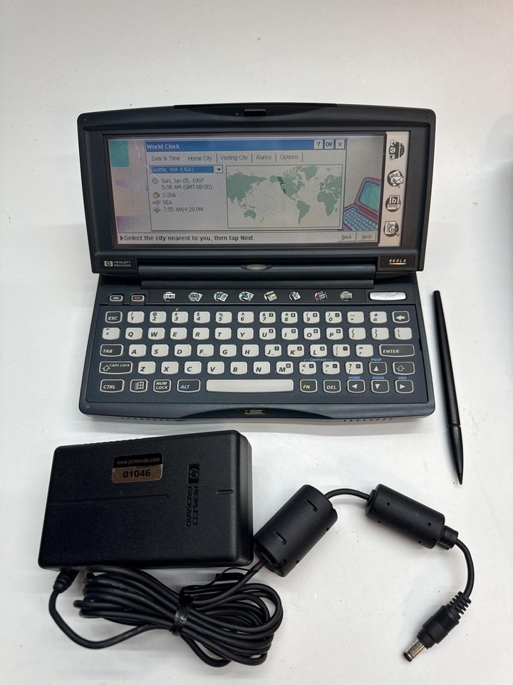 Vintage HP 660LX Palmtop PC Handheld PDA - Color Display - Win CE ...