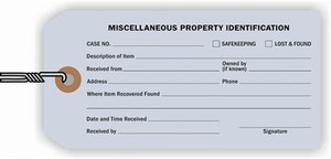 Miscellaneous Property Tag, 100 Tags / Pack, 6.25" x 3.125MET003LB-6WRD ...