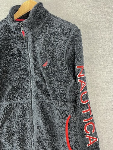 vintage nautica fleece Men’s size small script logo | eBay