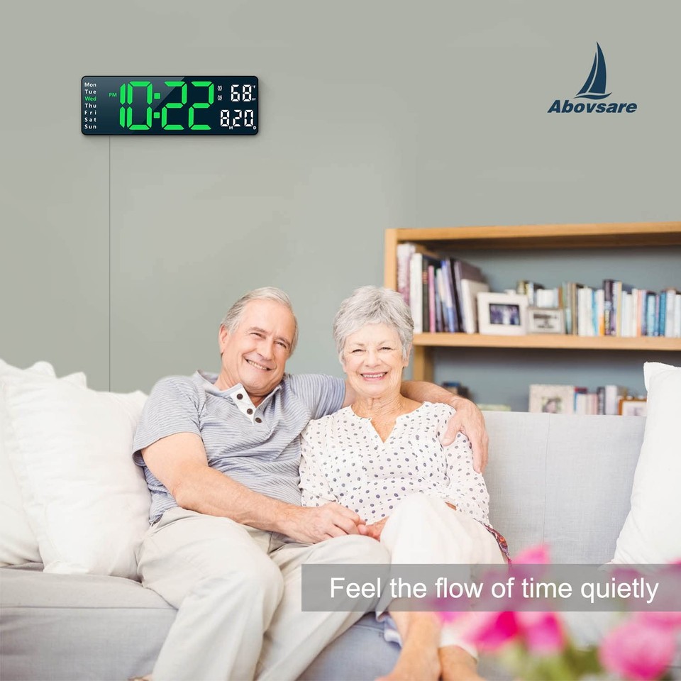 Digital Clock, Digital Wall Clock for Living Room Decor, Desk Alarm ...