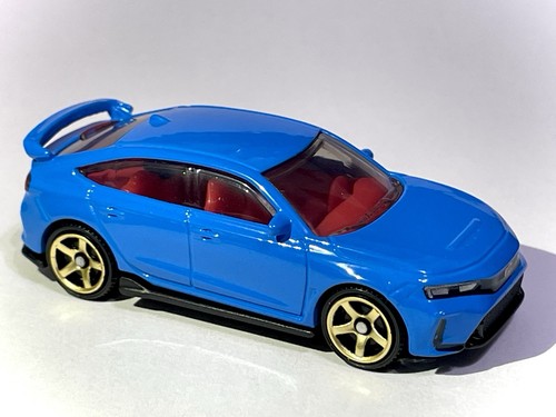 Matchbox CUSTOM MADE Honda Civic Type R BABY BLUE WITH 5 STAR GOLD ...