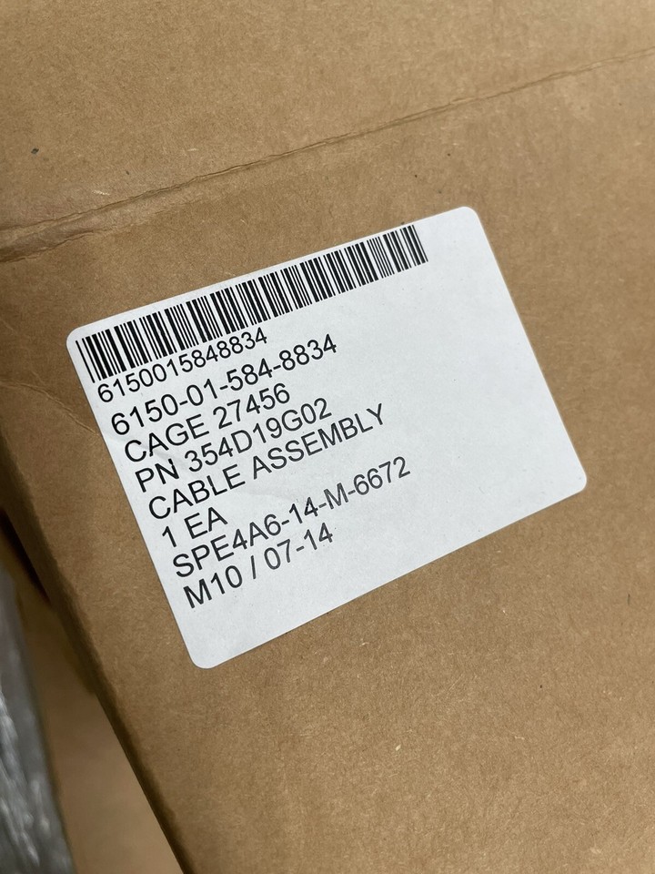 40' MILITARY Radio Generator POWER CABLE 600v 354D191G02 4 pin Cannon ...